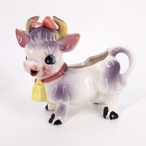 Ross Products | Other | 6s Kitsch Ceramic Purple Cow Breakfast Set 960s ...